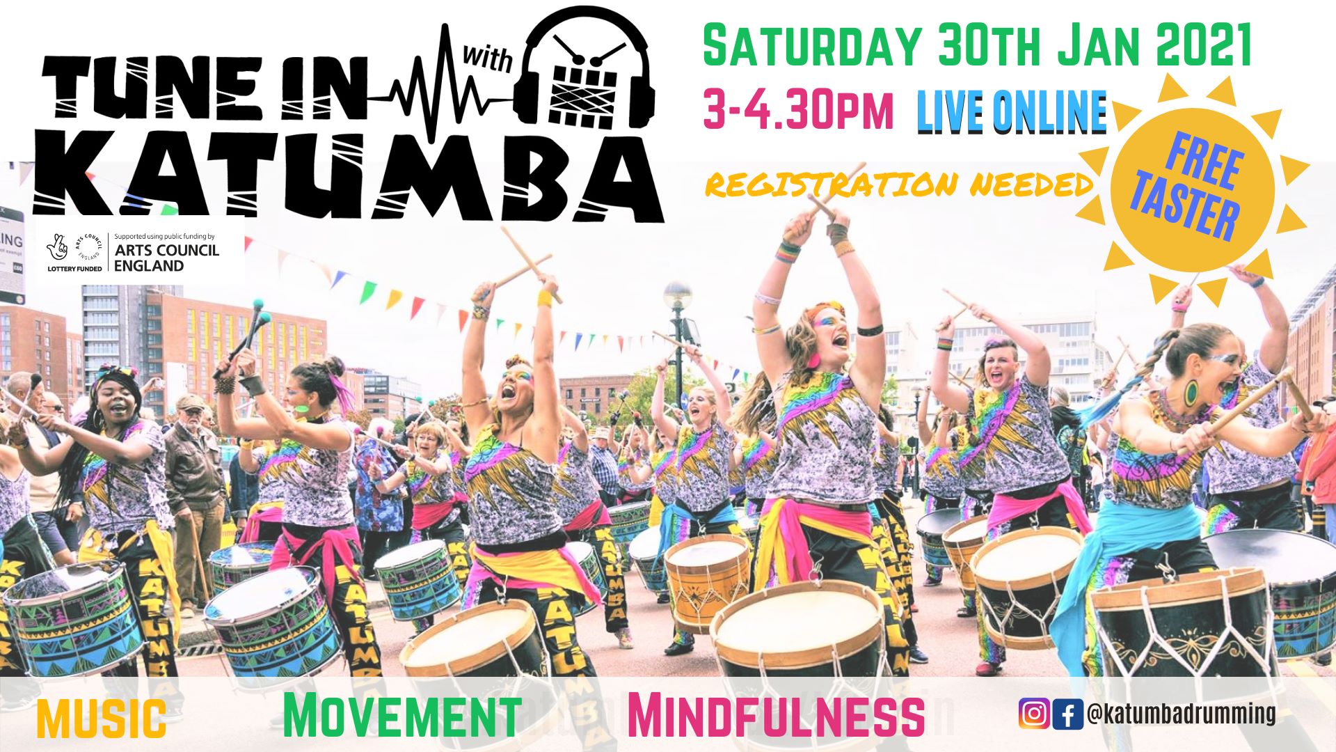 FREE Online Drumming Class This Saturday 30th January - Katumba
